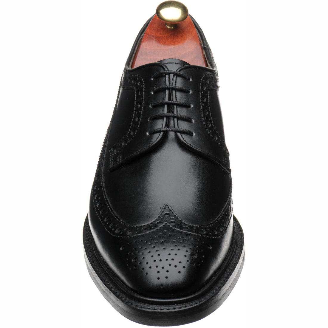 Barker Pickering mens rubber-soled brogues in black calf – Herring Shoes
