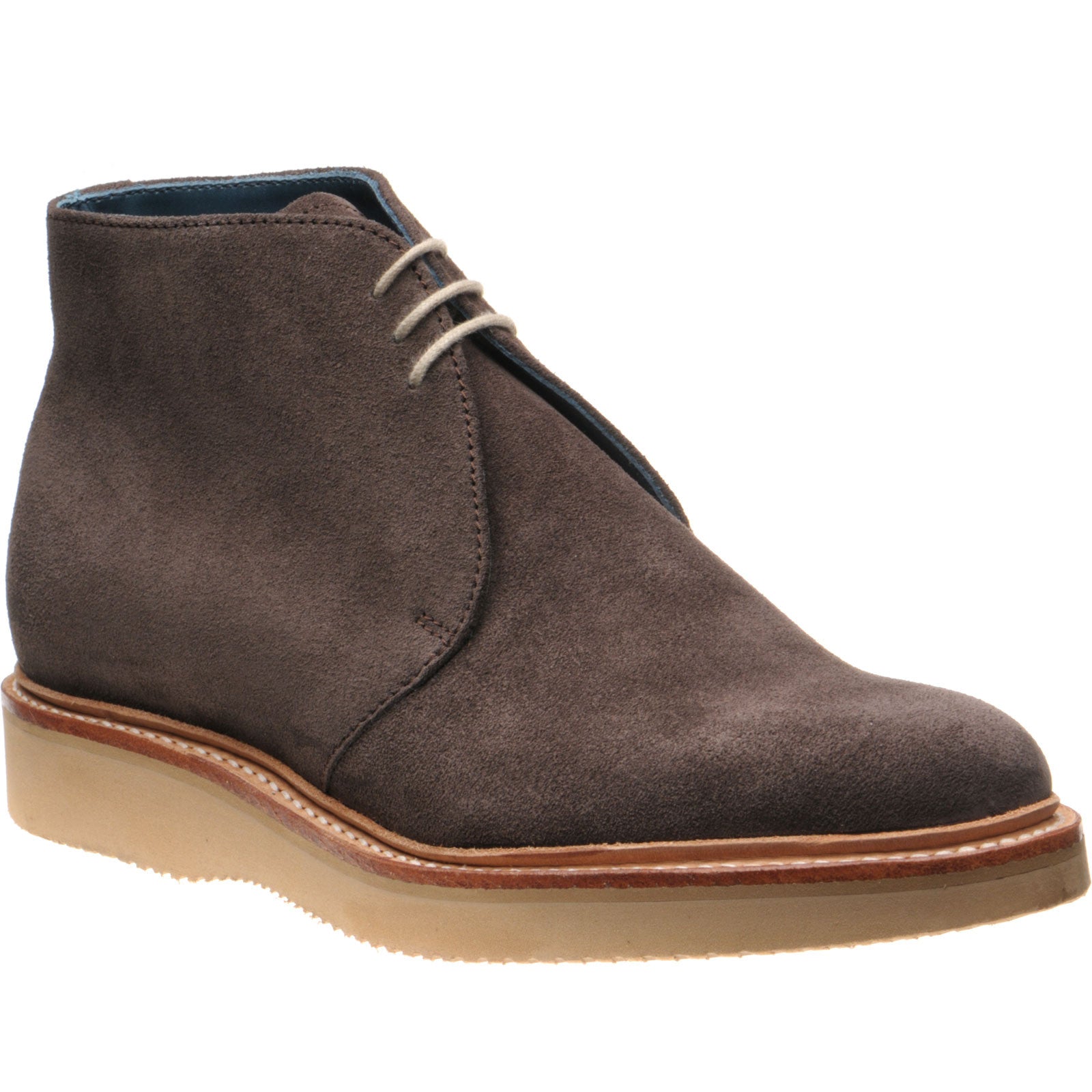 Barker Ted mens rubber-soled Chukka boots in dark brown suede – Herring ...
