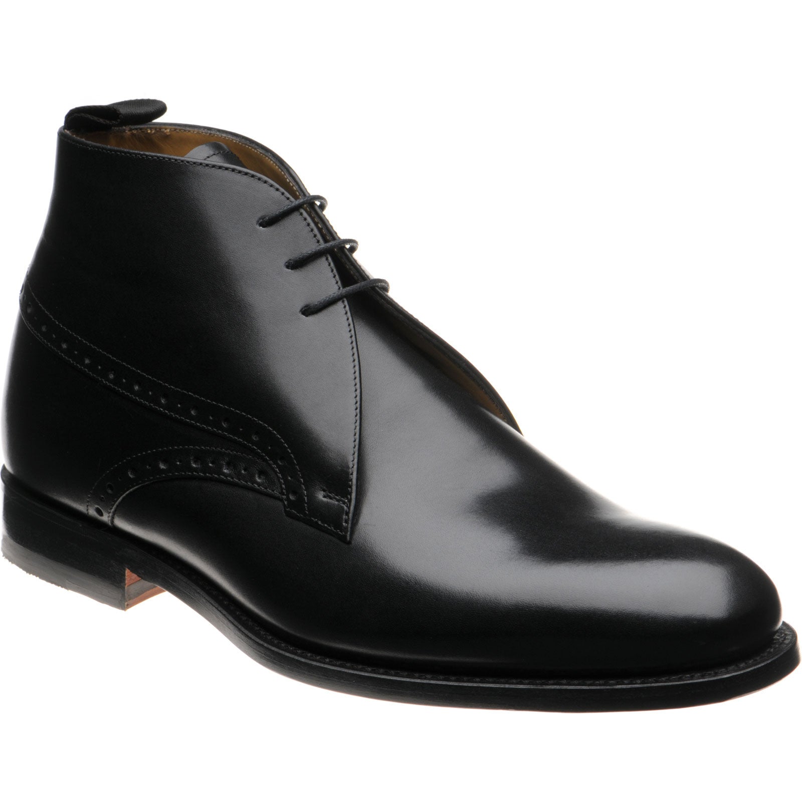 Barker Tyne II mens hybrid-soled boots in black calf – Herring Shoes