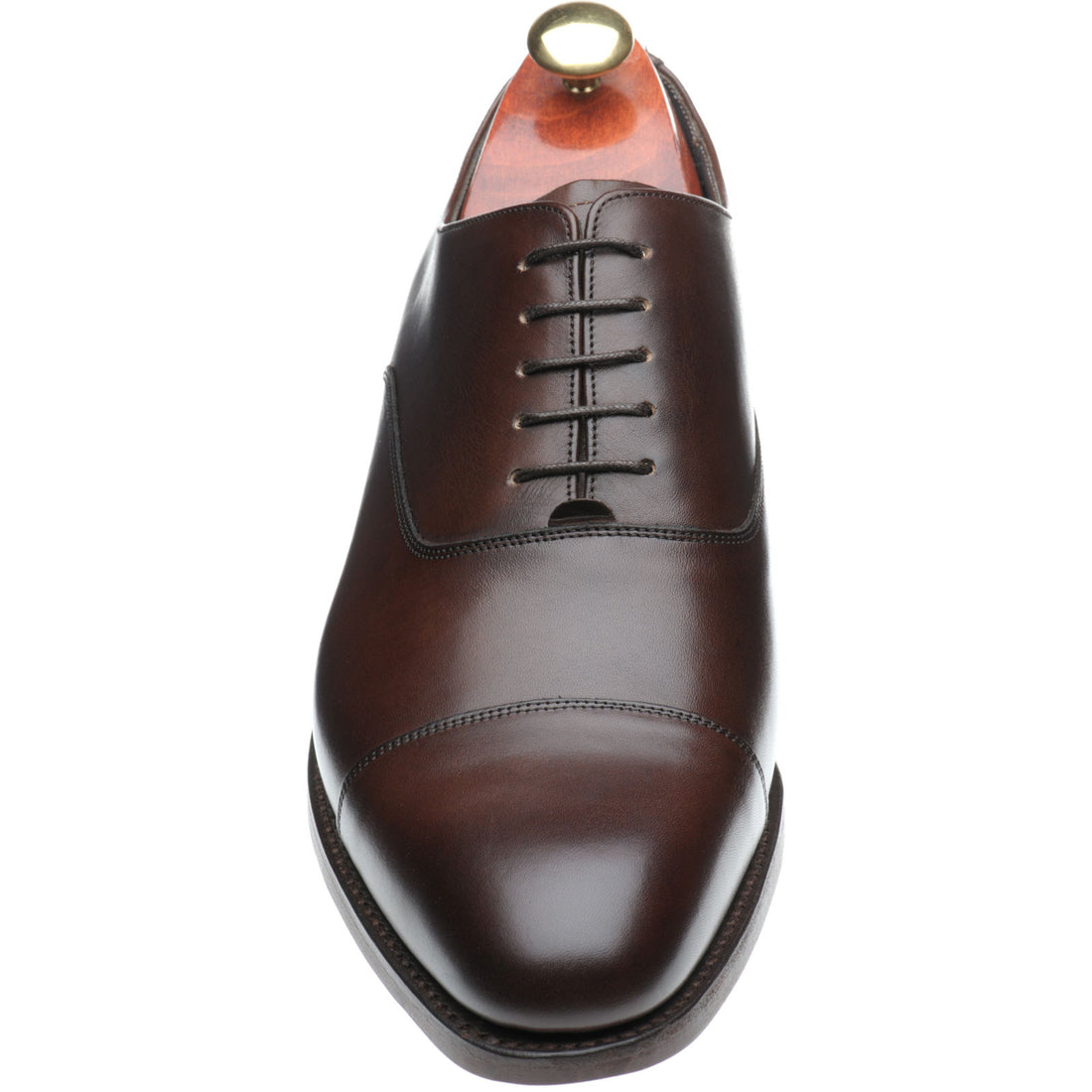 Barker Winsford mens Oxfords in dark walnut calf – Herring Shoes