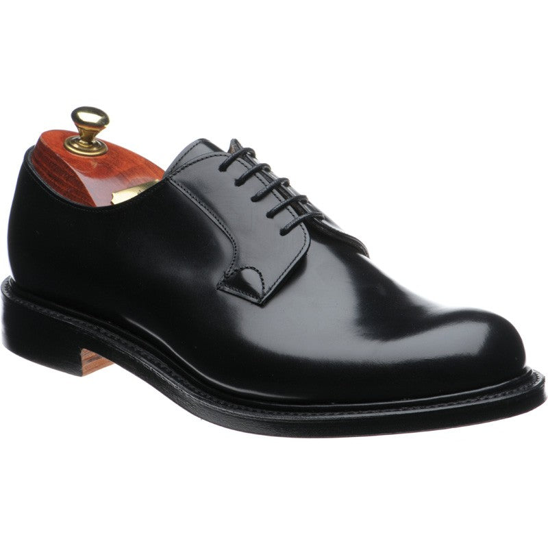 Cheaney Wye II mens Derby shoes in black hi-shine – Herring Shoes