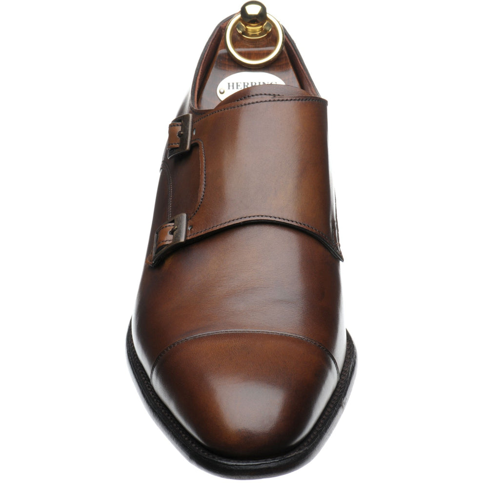 Herring Attlee mens double monk shoes in mahogany calf – Herring Shoes