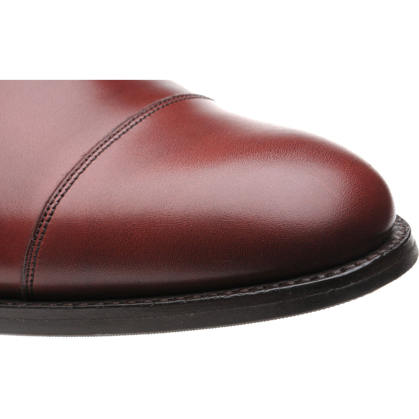 Herring Bishop mens rubber-soled double monk shoes in cherry calf (sec ...