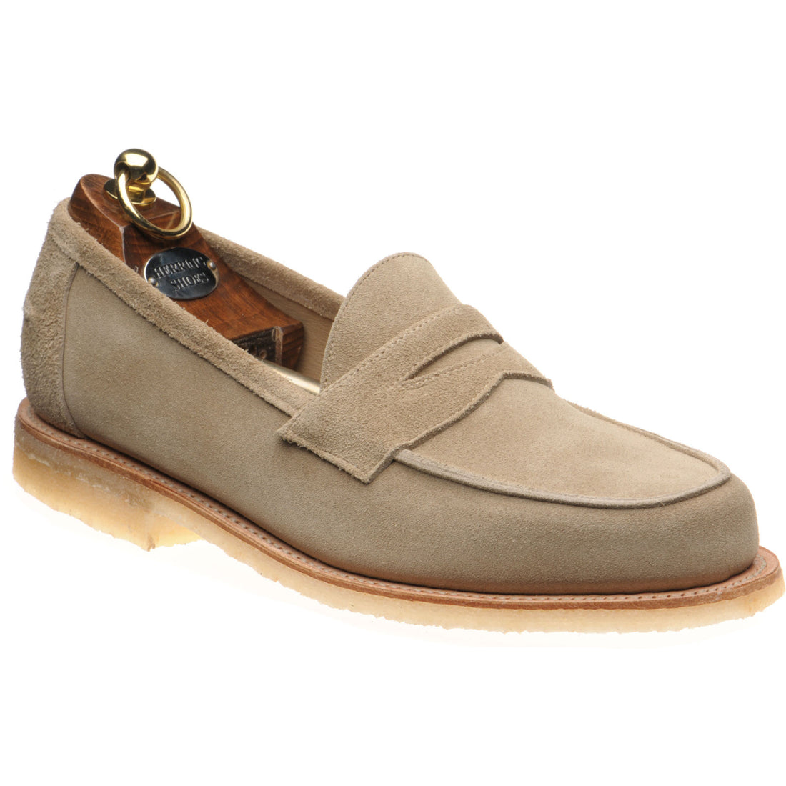 Herring Cannes mens rubber-soled loafers in sand suede – Herring Shoes