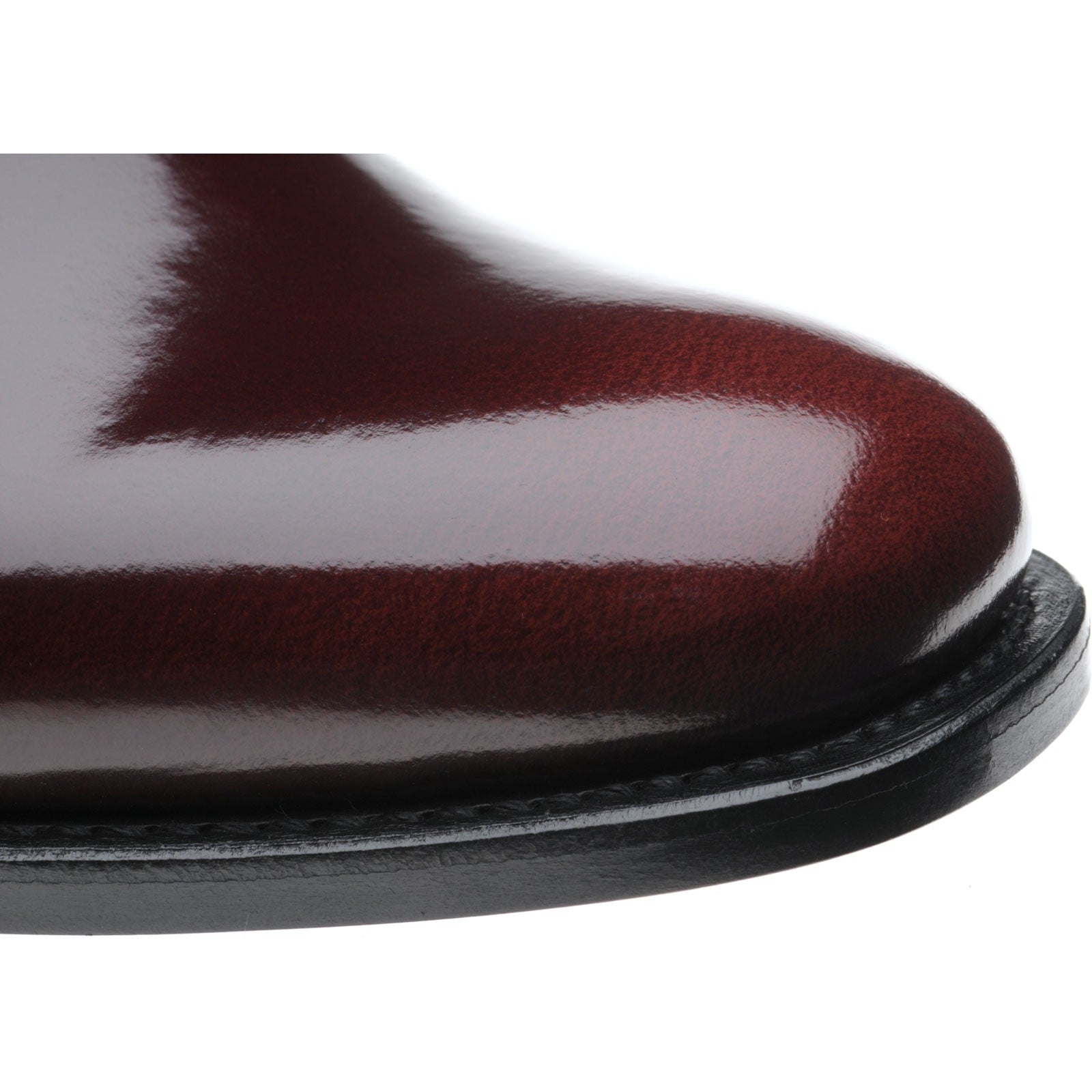 Herring Cardiff II mens monk shoes in burgundy polished (second ...