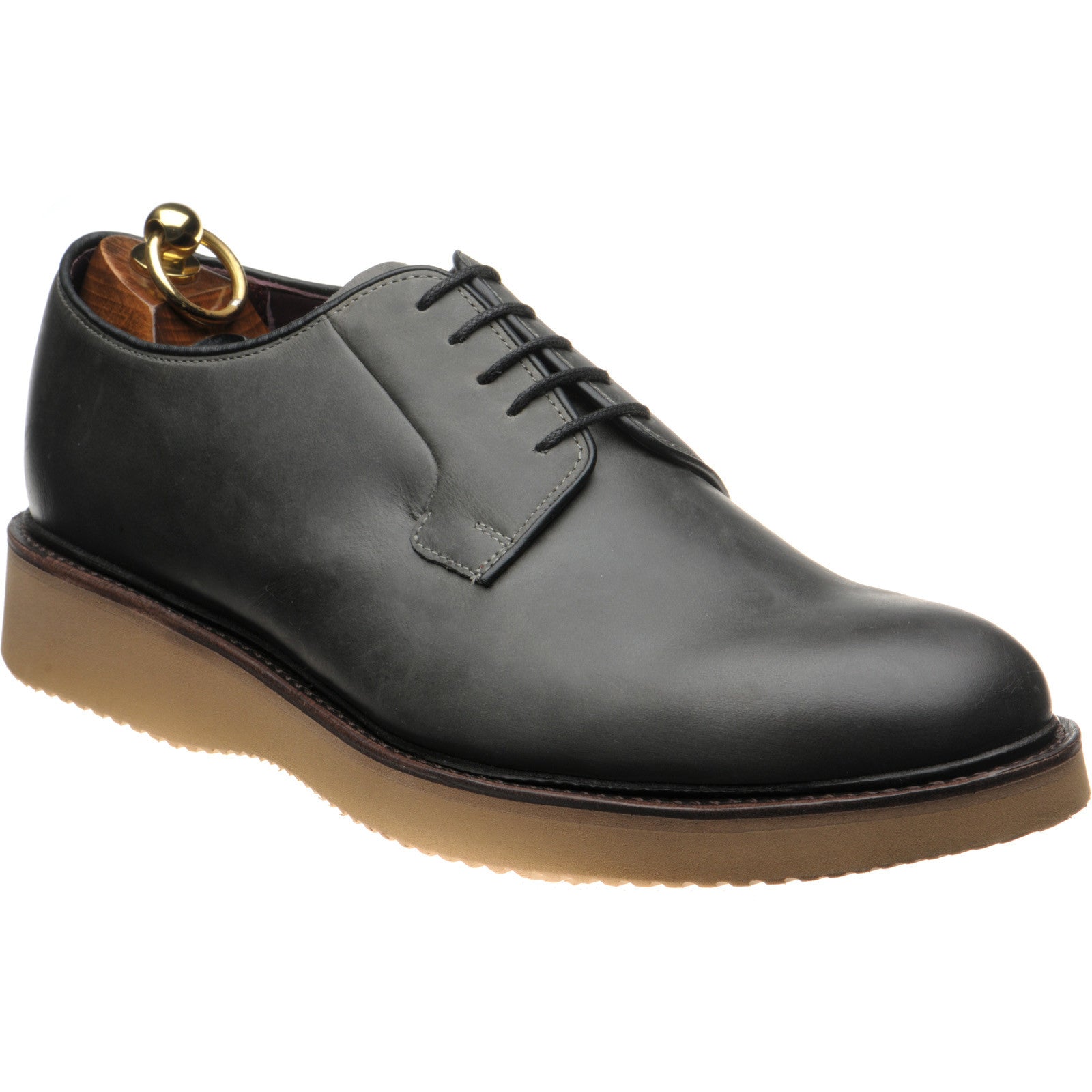 Herring Cookham mens rubber-soled Derby shoes in washed grey – Herring ...