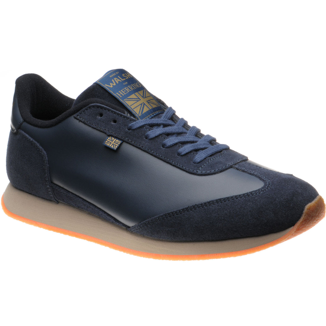 Herring Fierce Trainer mens rubber-soled trainers in navy calf and nav ...
