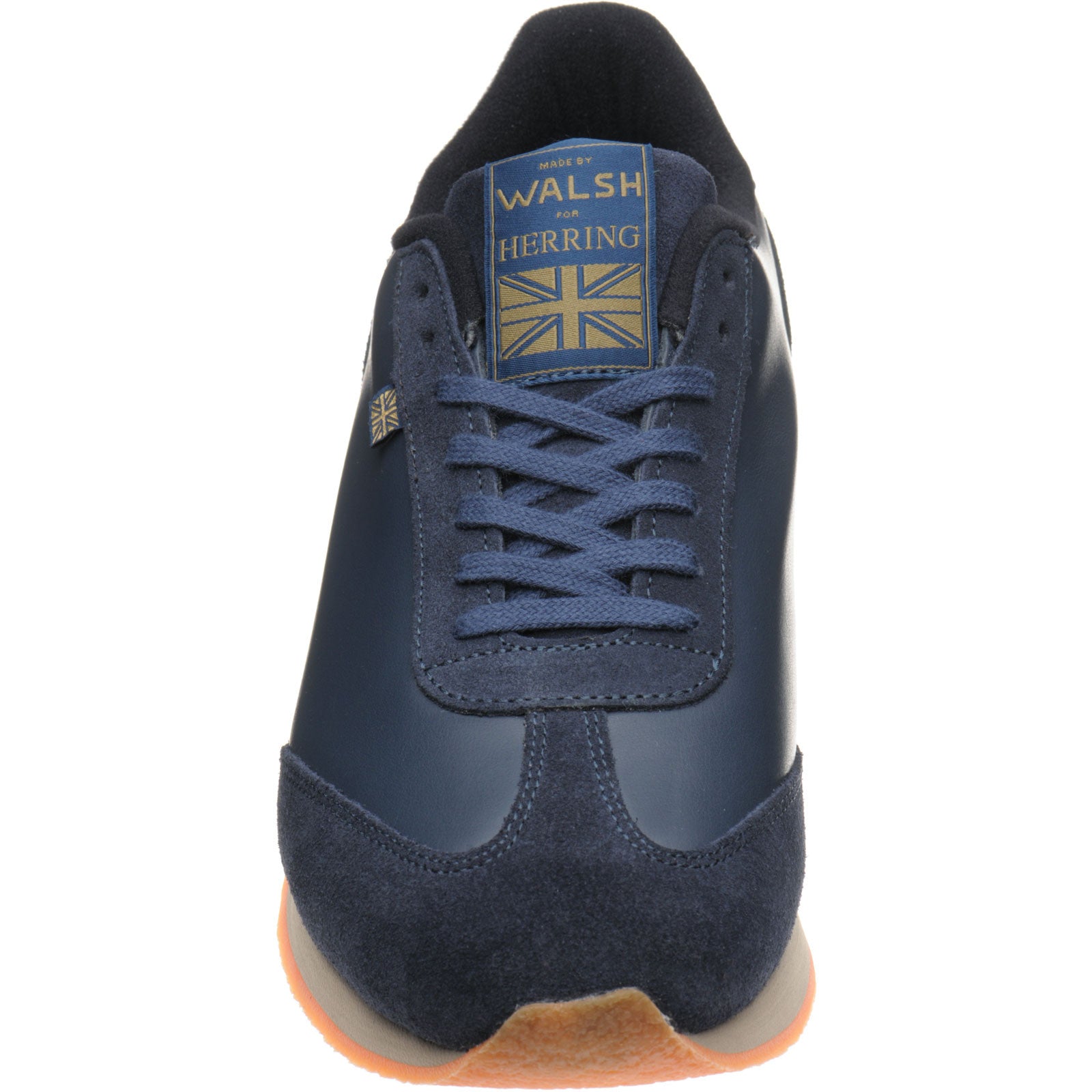 Herring Fierce Trainer mens rubber-soled trainers in navy calf and nav ...