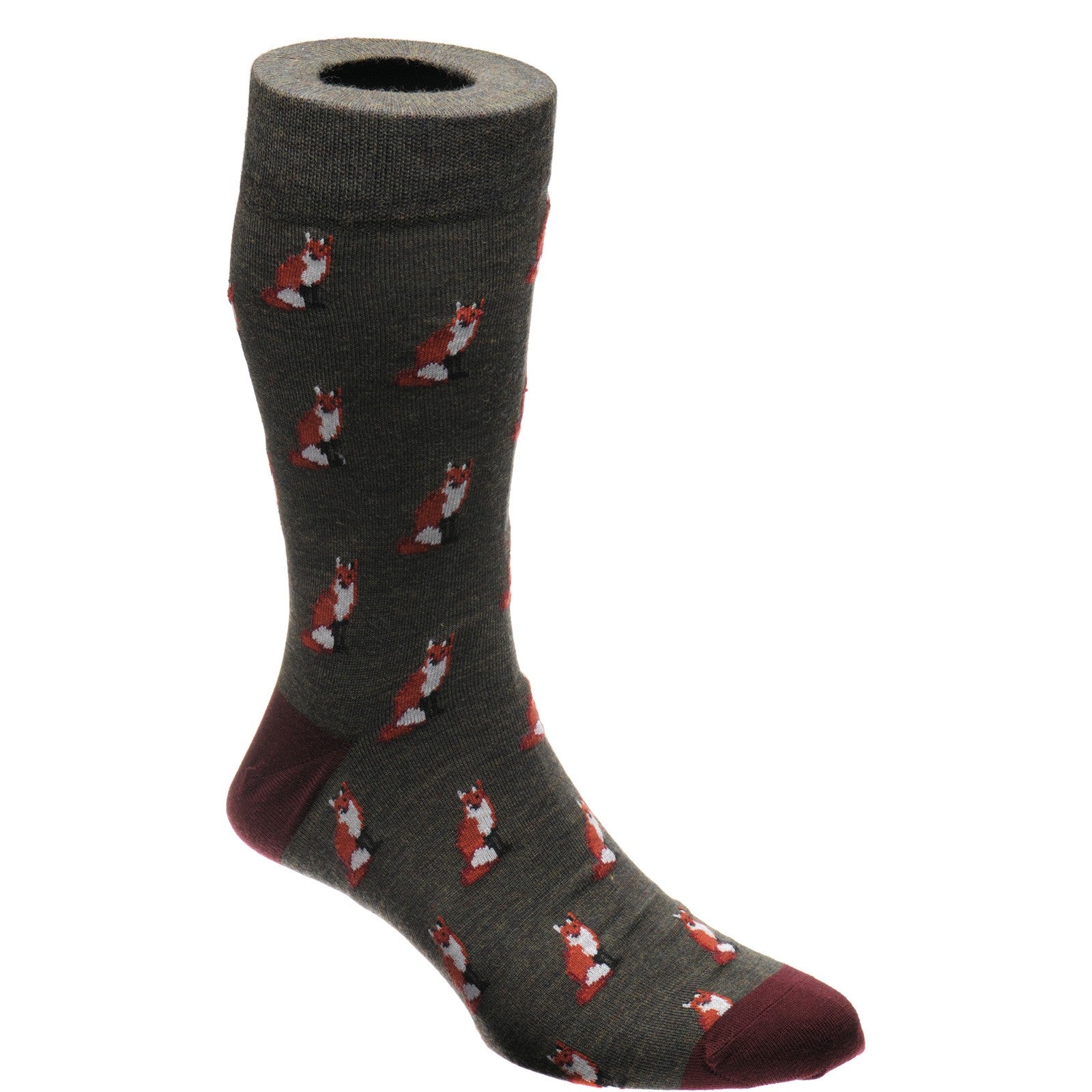 Herring Fox Sock in green and port – Herring Shoes