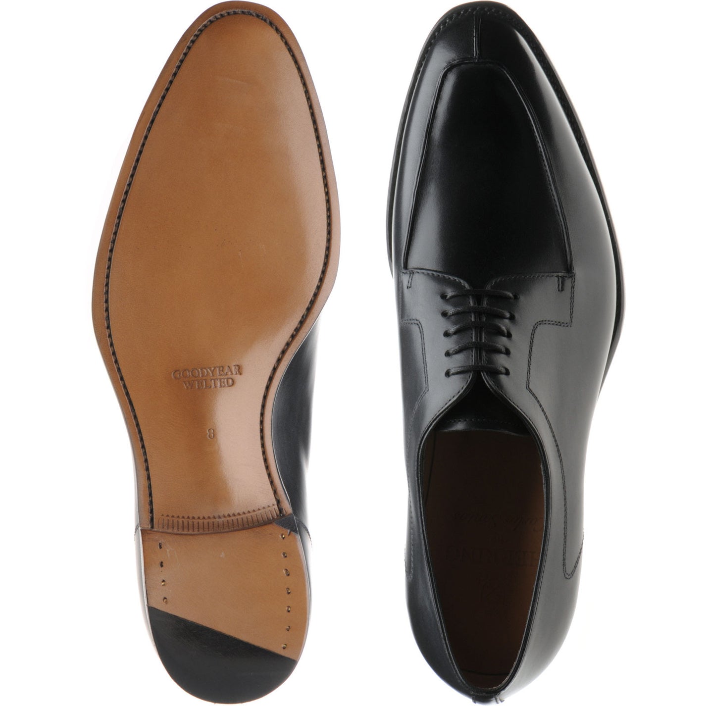 Herring Godwine mens Derby shoes in black calf – Herring Shoes