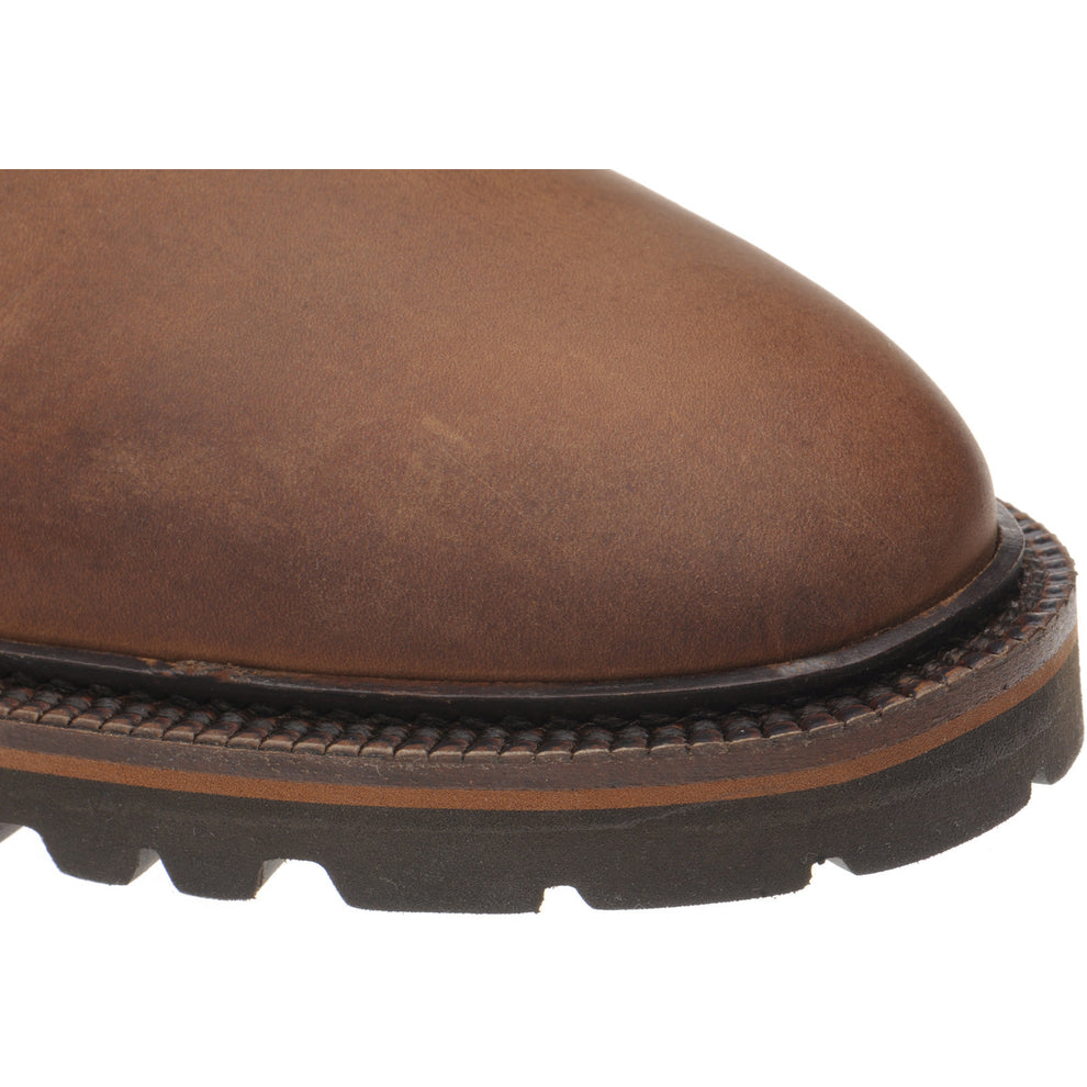Herring Grange mens rubber-soled boots in nut brown calf – Herring Shoes