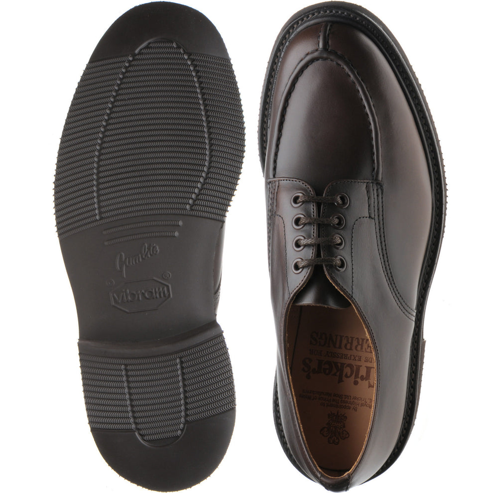 Herring Kilsby X Trickers mens rubber-soled Derby shoes in dark brown ...