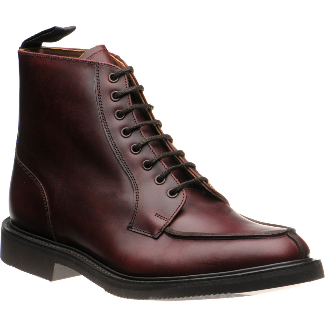Herring Lawrence II mens rubber-soled boots in burgundy cutter ...