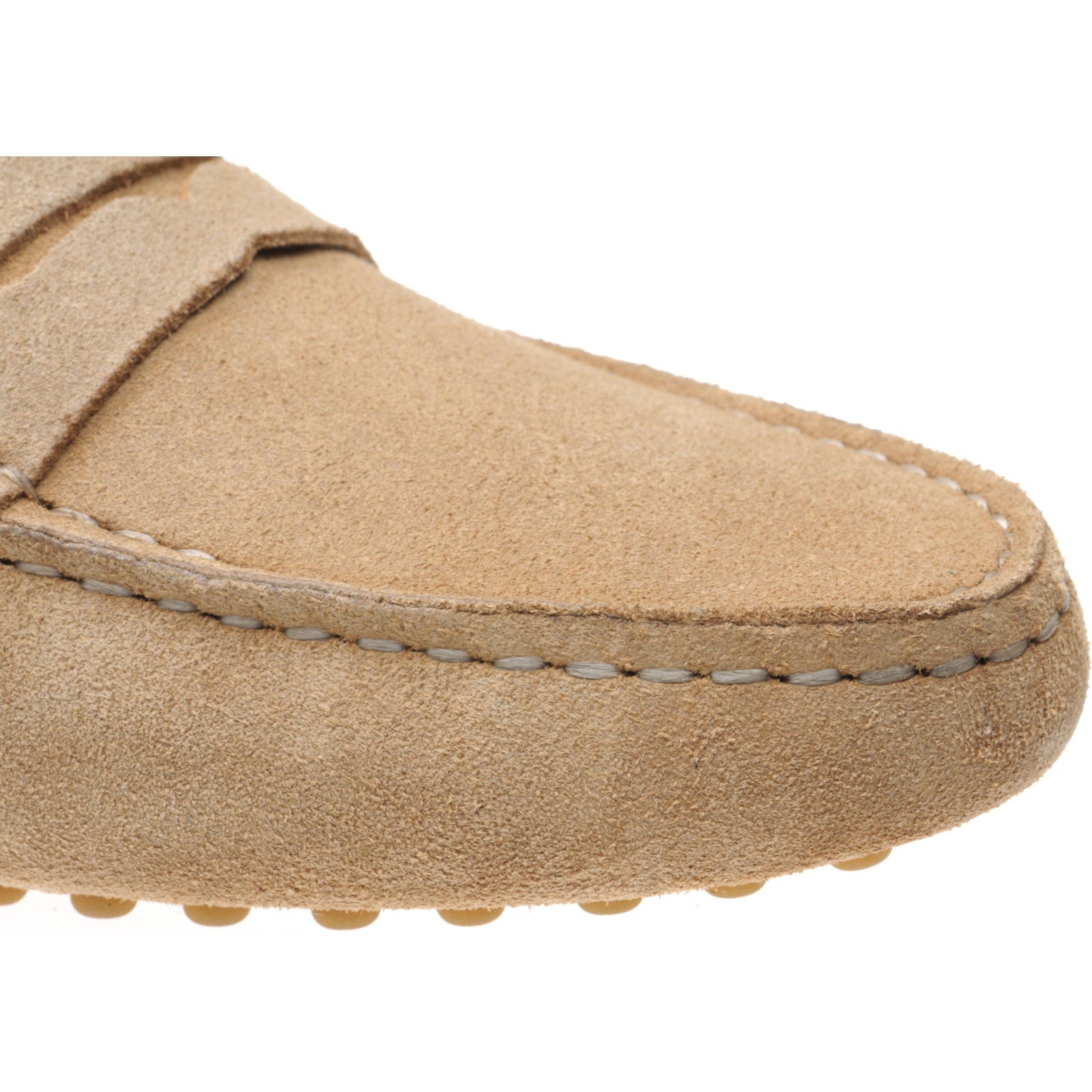 Herring Louisa ladies rubber-soled driving moccasins in sand suede ...