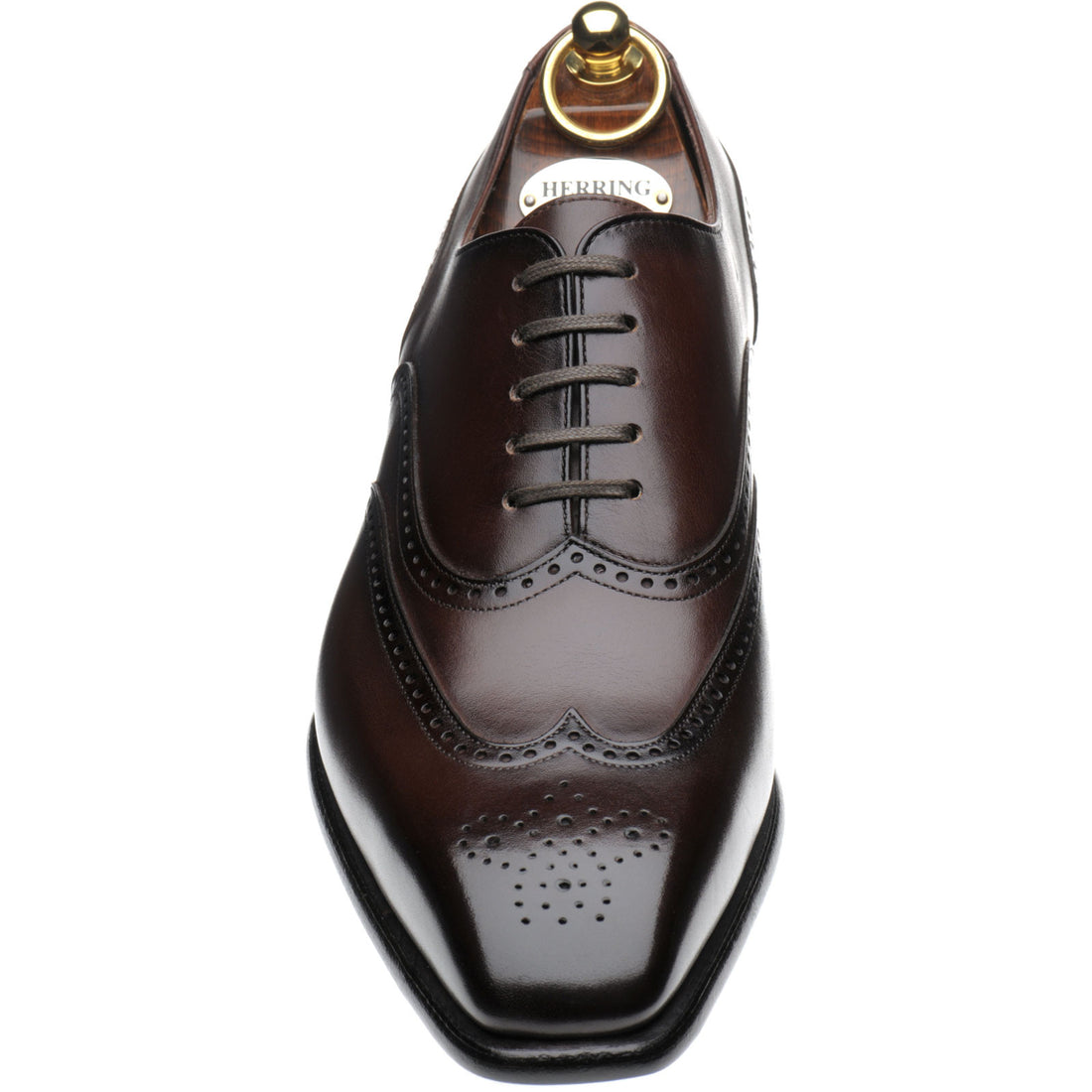 Herring Munster mens brogues in dark brown calf – Herring Shoes