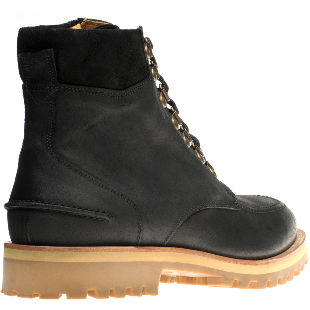 Herring Pico mens rubber-soled boots in black waxy – Herring Shoes