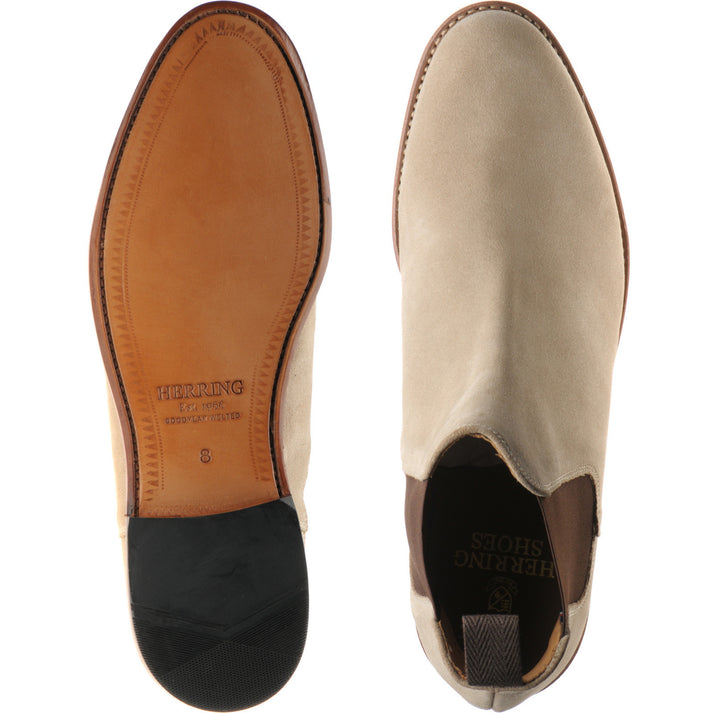 Herring Sittaford mens Chelsea boots in sand suede – Herring Shoes
