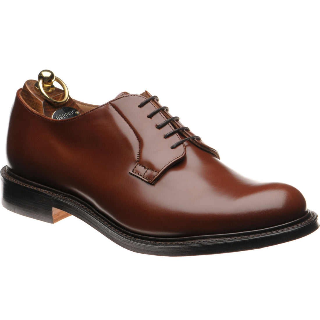 Herring Slaney mens Derby shoes in santalum brown polished – Herring Shoes