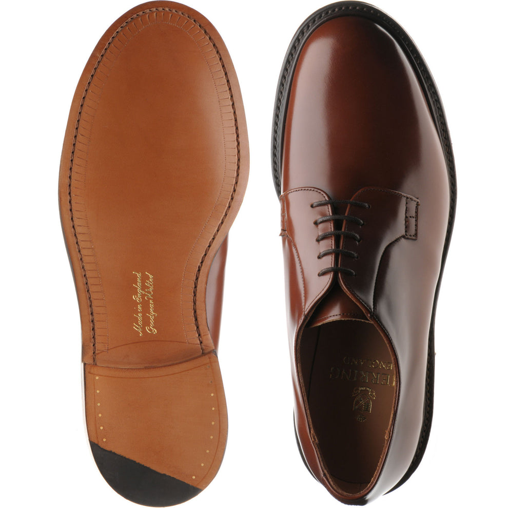 Herring Slaney mens Derby shoes in santalum brown polished – Herring Shoes