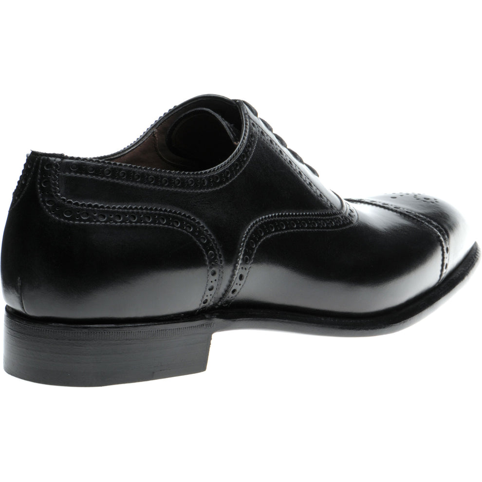 Herring Sloane mens semi-brogues in black calf – Herring Shoes