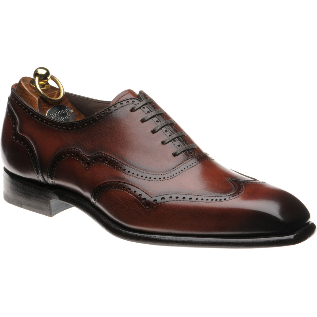 Herring Villiers mens brogues in rosewood calf – Herring Shoes