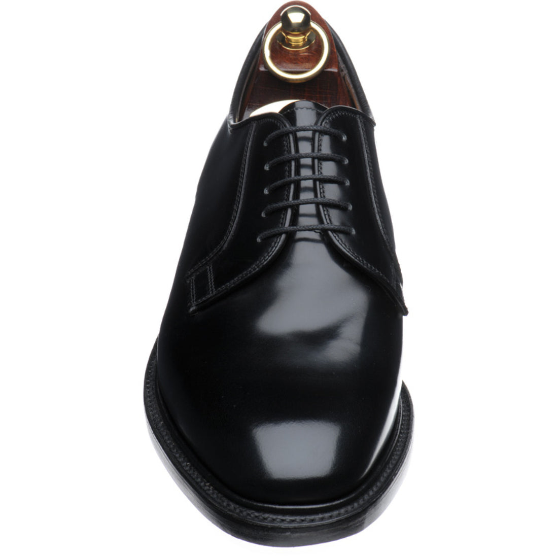 Loake 771 mens Derby shoes in black polished (second) – Herring Shoes