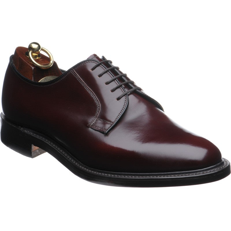 Loake 771 mens Derby shoes in burgundy polished (second) – Herring Shoes