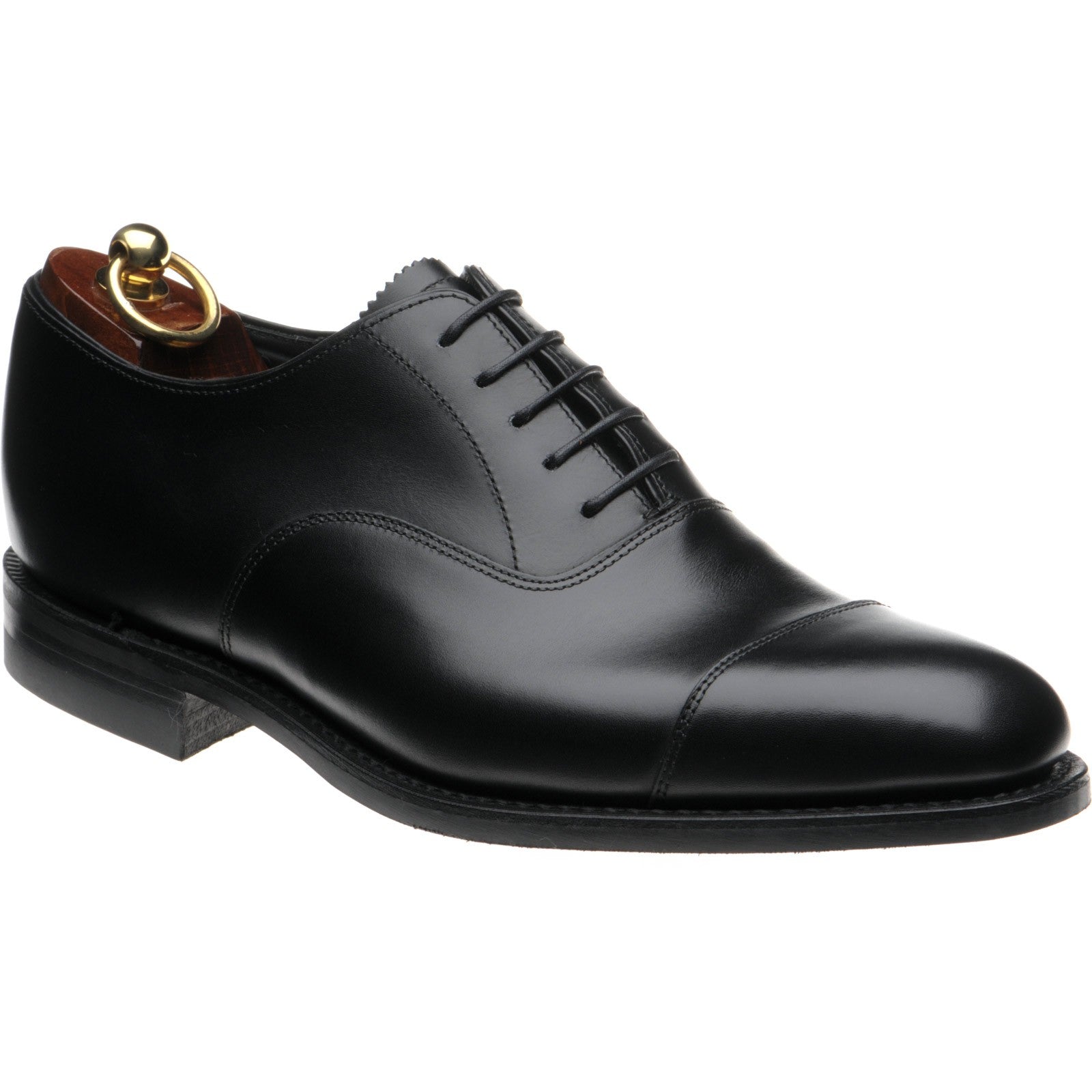 Loake Aldwych R mens rubber-soled Oxfords in black calf – Herring Shoes