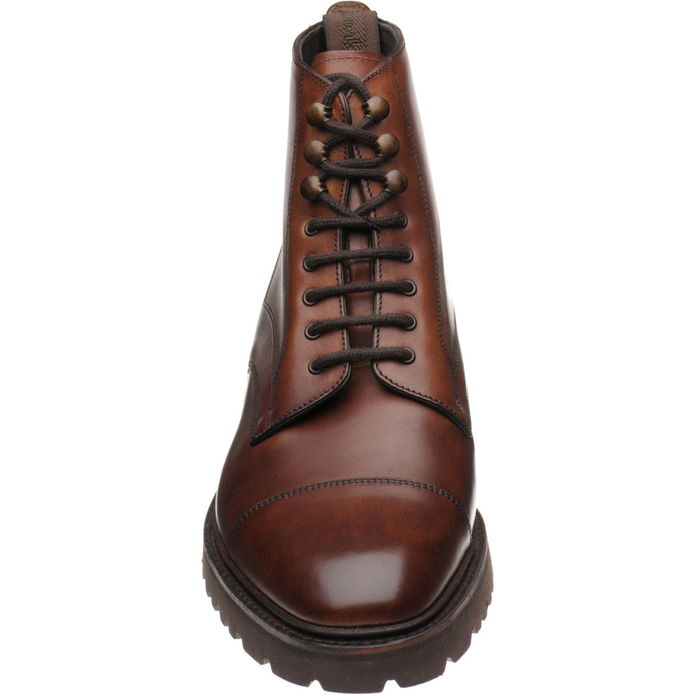 Loake Aquarius mens rubber-soled boots in cedar calf – Herring Shoes