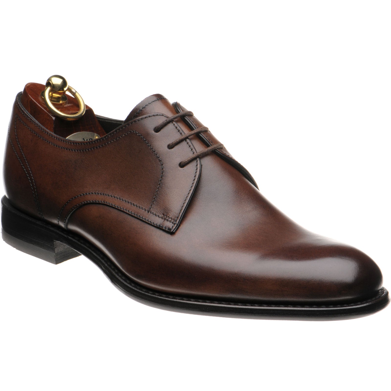 Loake Atherton mens hybrid-soled Derby shoes in dark brown calf ...
