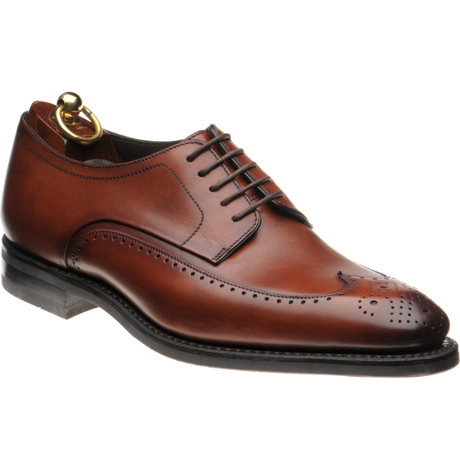 Loake Bale mens rubber-soled brogues in scotch calf – Herring Shoes