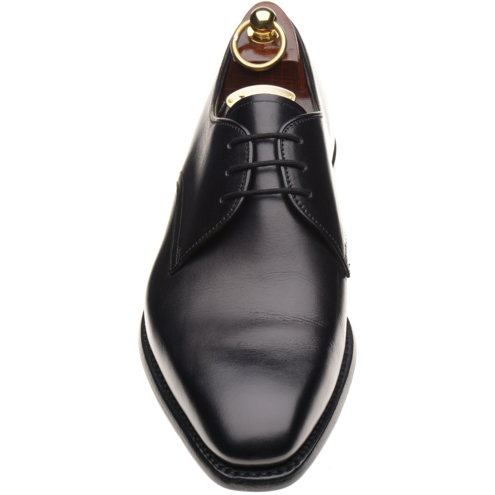 Loake Capel mens hybrid-soled Derby shoes in black calf (second ...