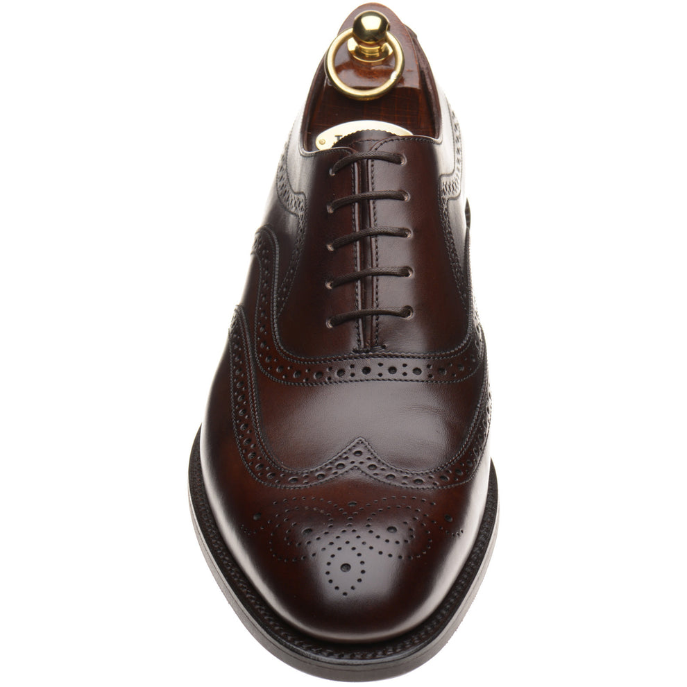 Loake Castlegate mens rubber-soled brogues in scorched walnut calf (se ...