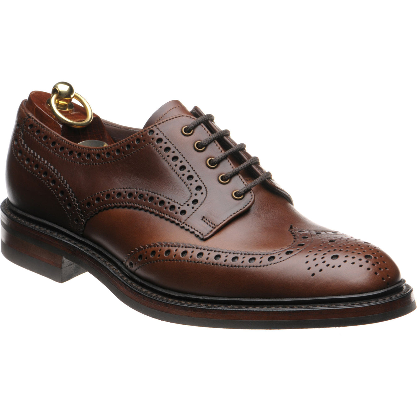 Loake Chester (Rubber) mens rubber-soled brogues in brown chromexcel l ...
