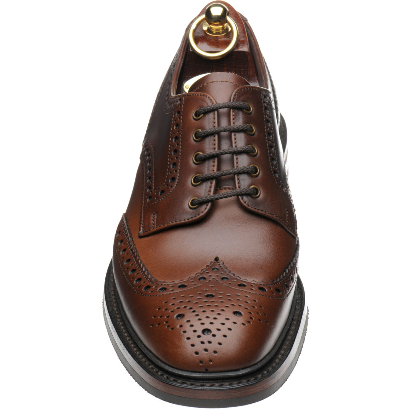 Loake Chester (Rubber) mens rubber-soled brogues in brown chromexcel l ...