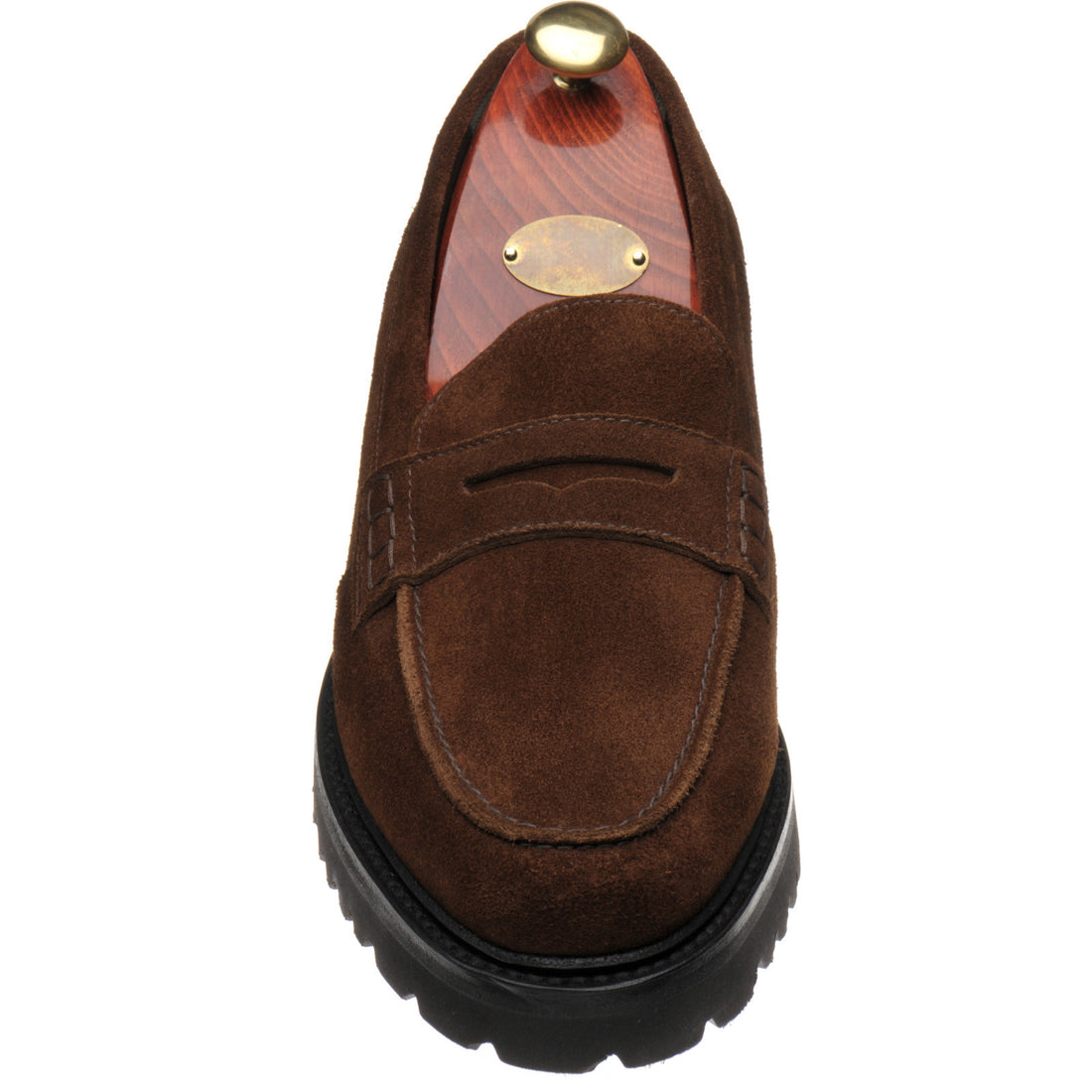 Loake Crux mens rubber-soled loafers in brown suede (second) – Herring ...