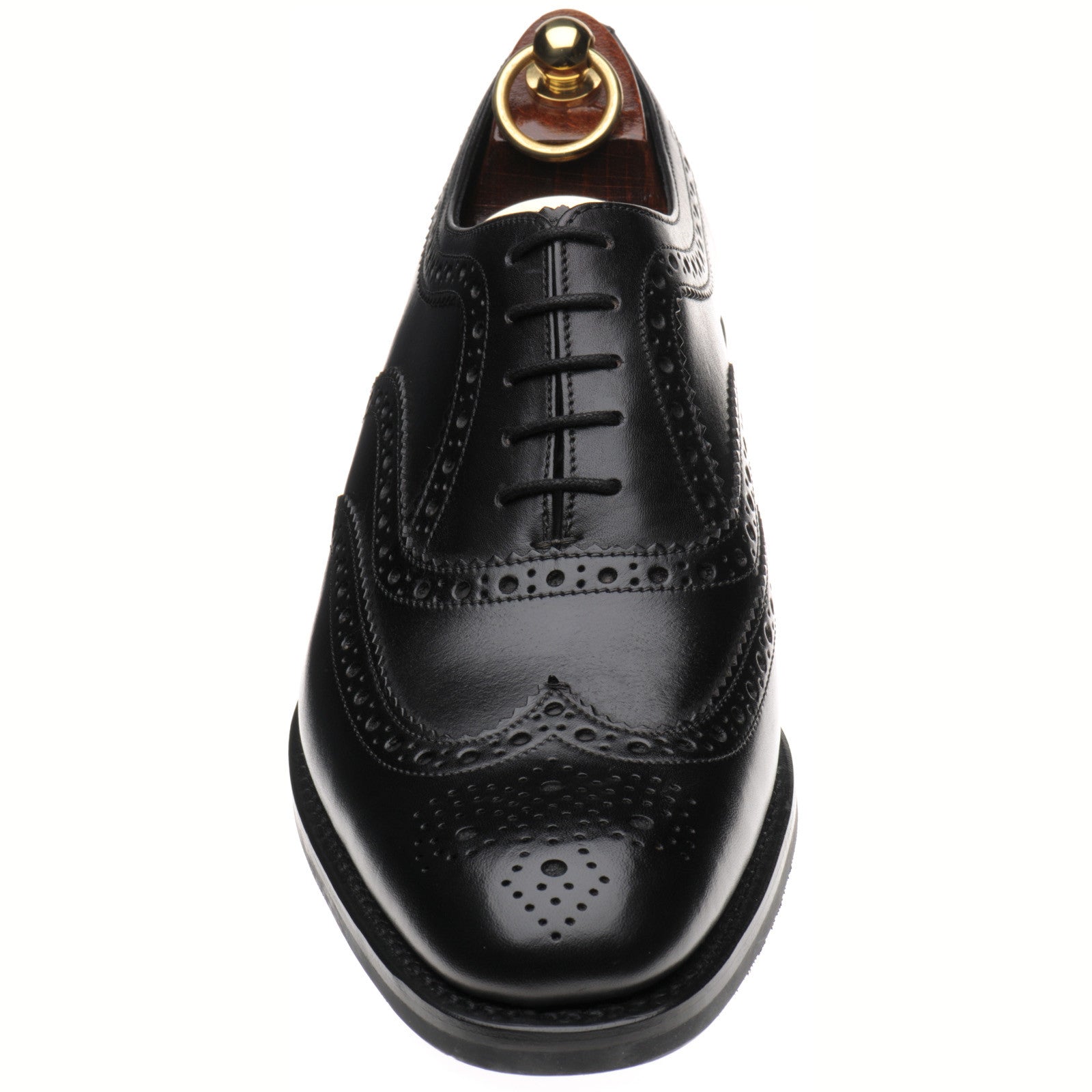 Loake Fearnley Rubber mens rubber-soled brogues in black calf – Herring ...