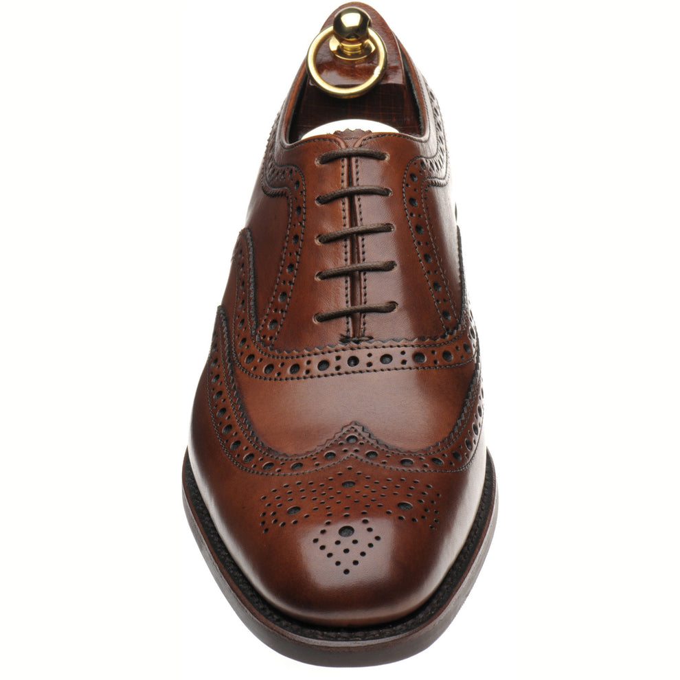 Loake Fearnley Rubber mens rubber-soled brogues in cedar calf – Herring ...