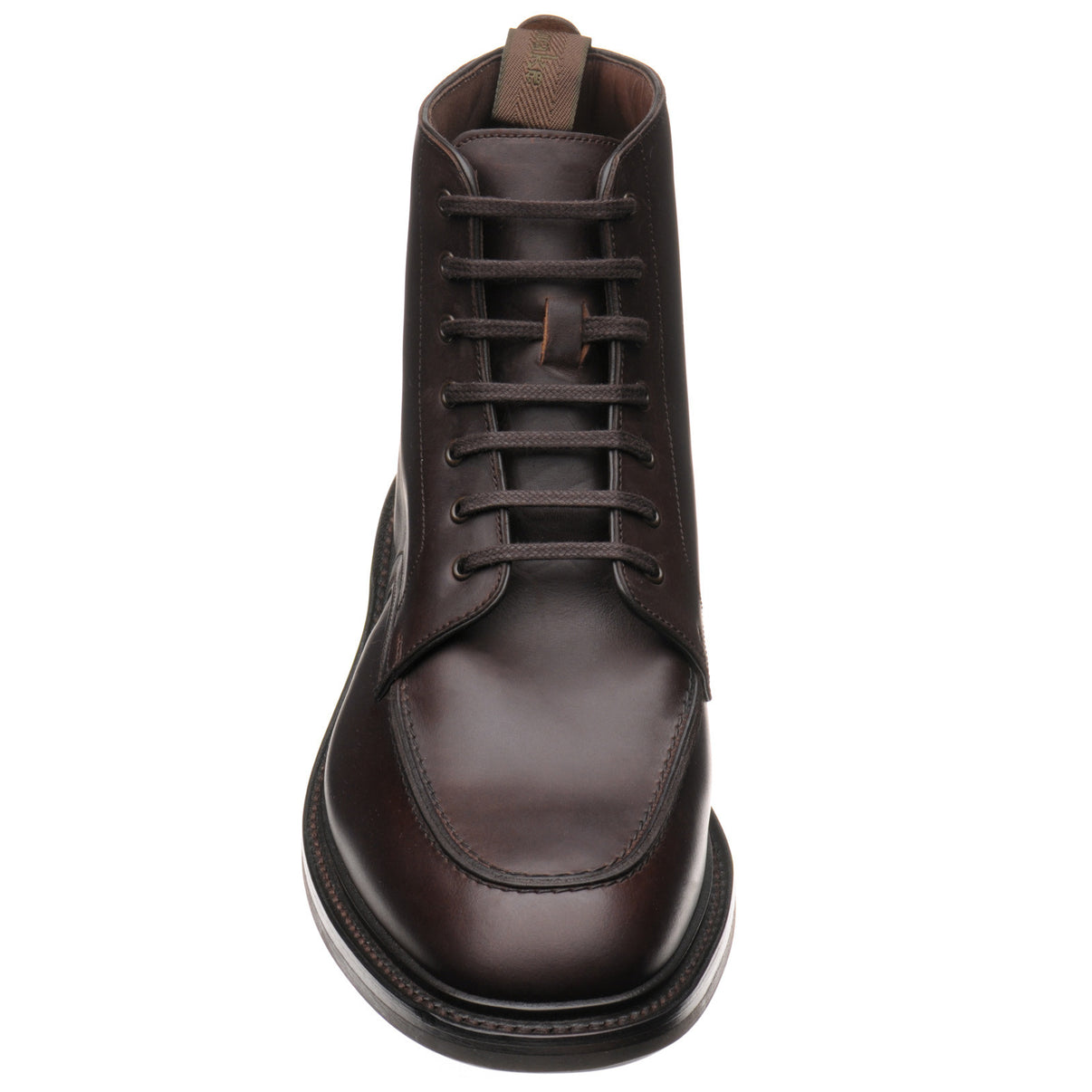 Loake Gisbourne mens boots in dark brown waxy – Herring Shoes