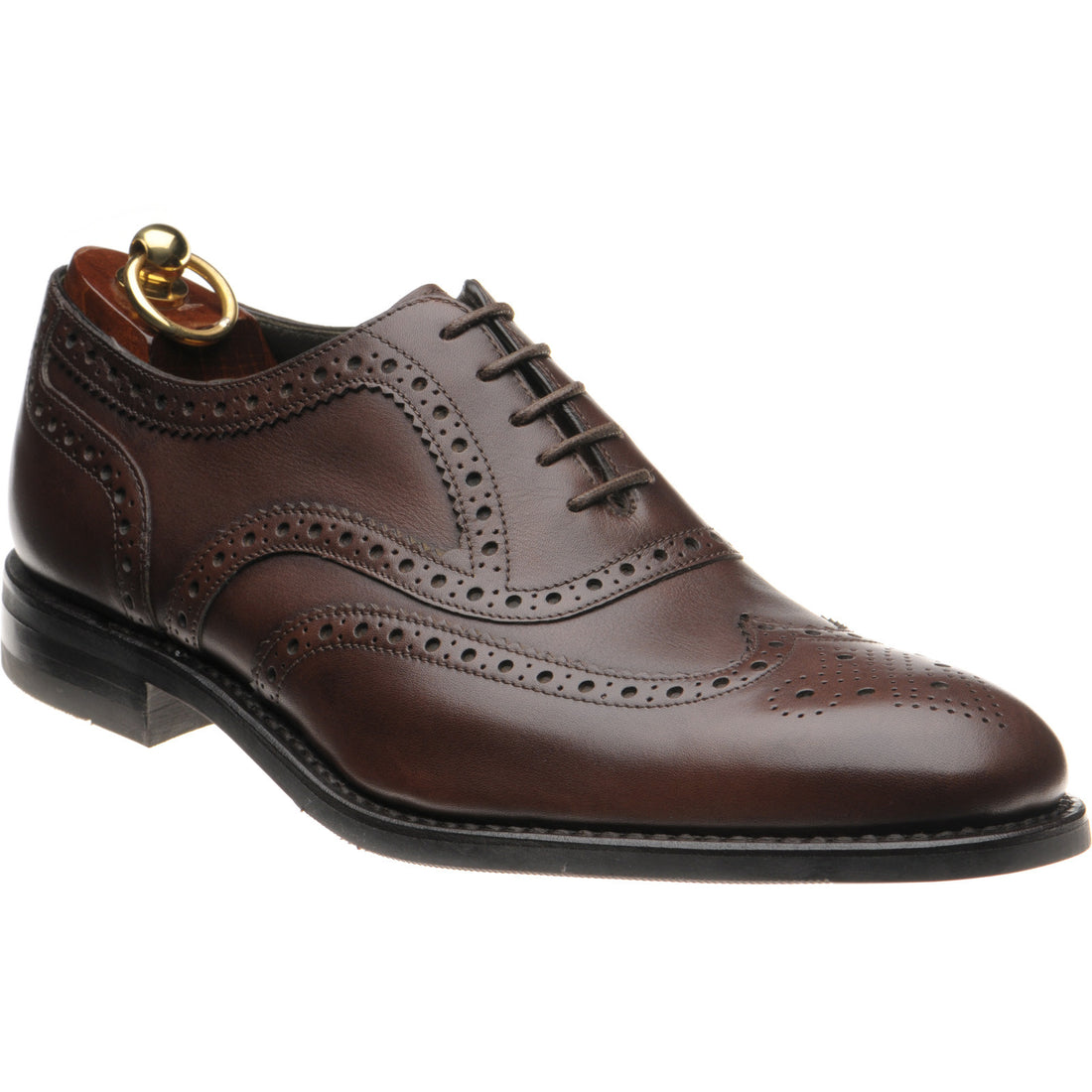 Loake Kerridge mens rubber-soled brogues in brown calf (second ...