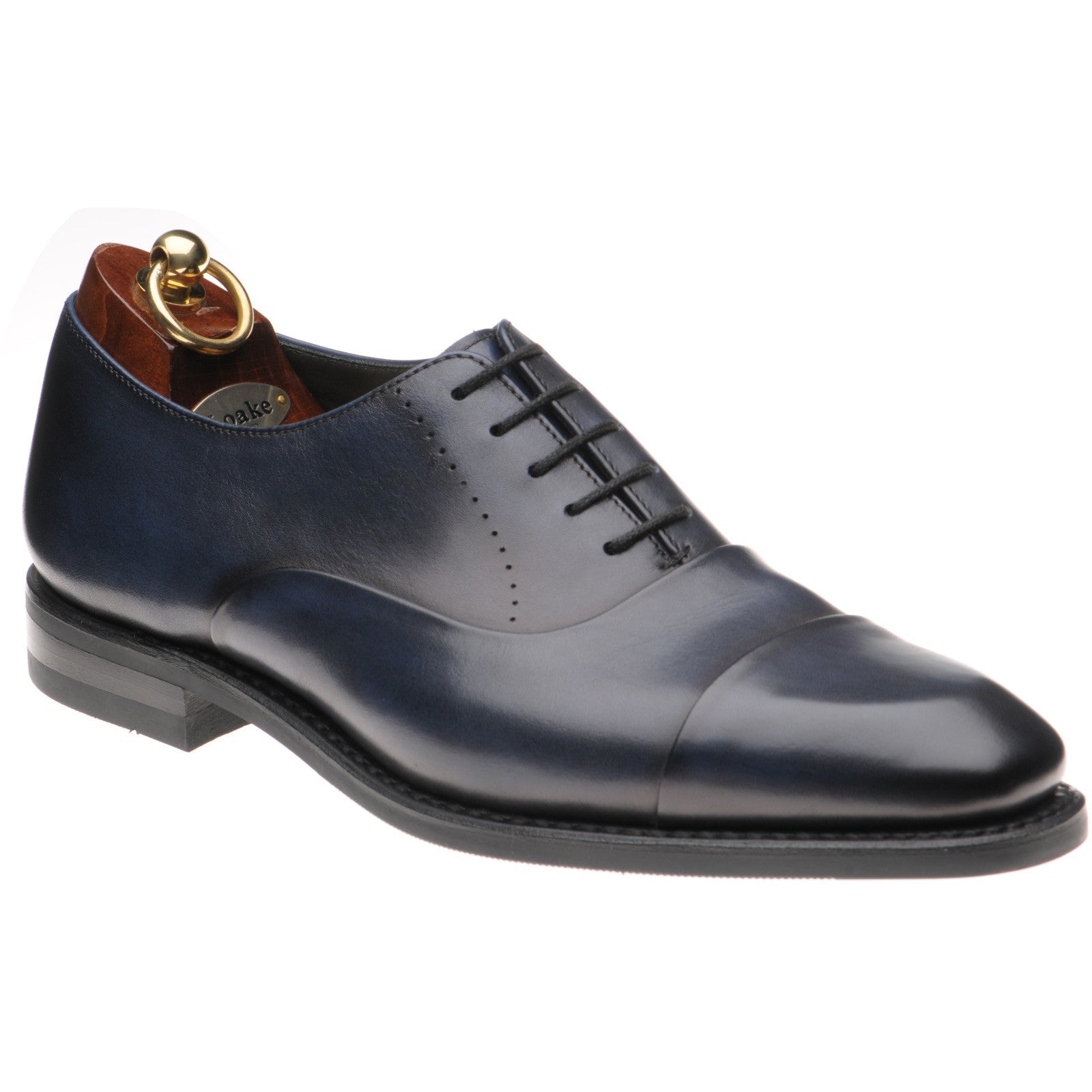 Loake Phoenix mens rubber-soled Oxfords in navy calf – Herring Shoes