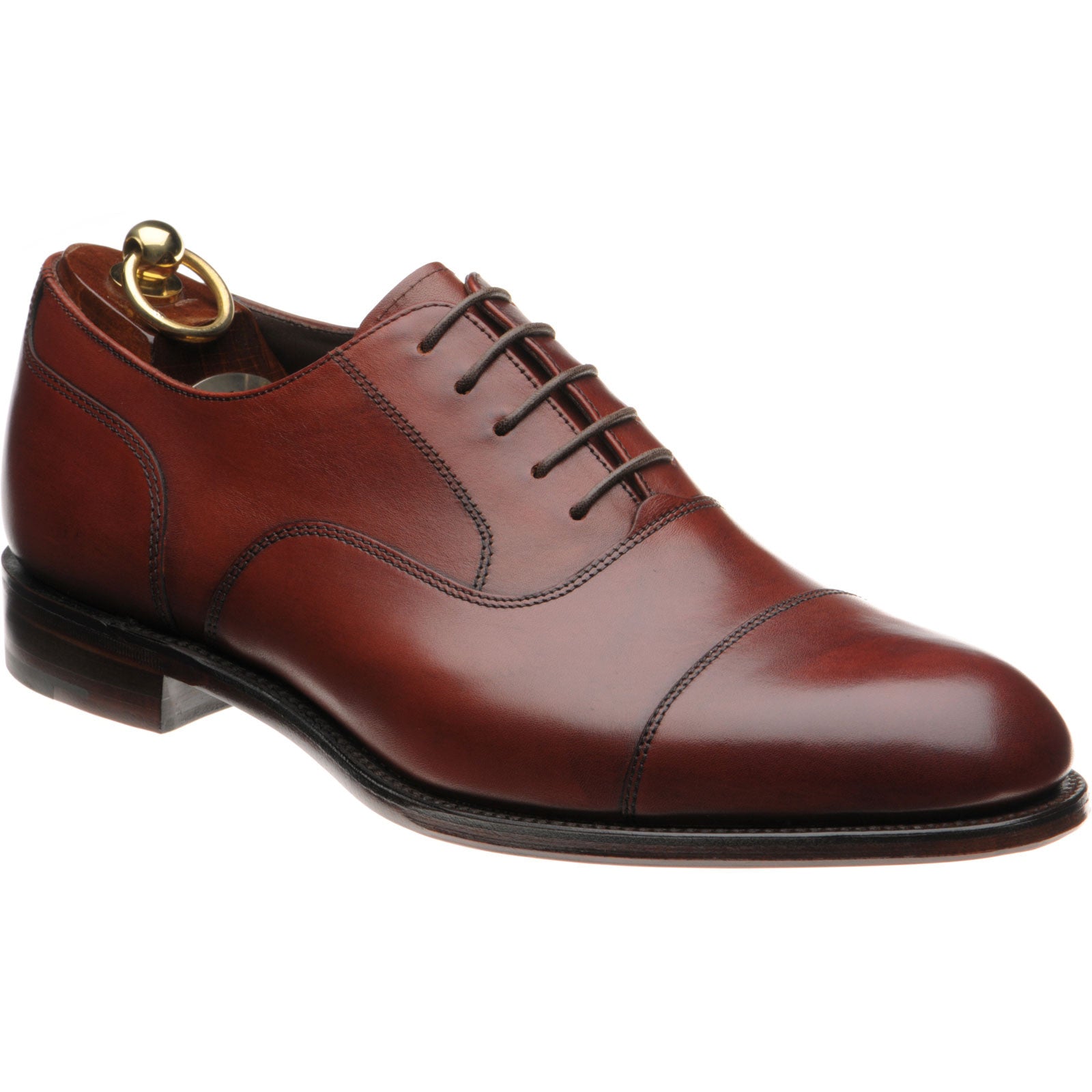 Loake Stonegate mens Oxfords in seared mahogany (second) – Herring Shoes
