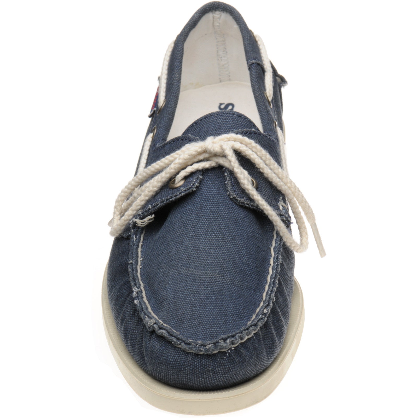 Sebago Dockside Portland Canvas mens rubber-soled deck shoes in blue n ...