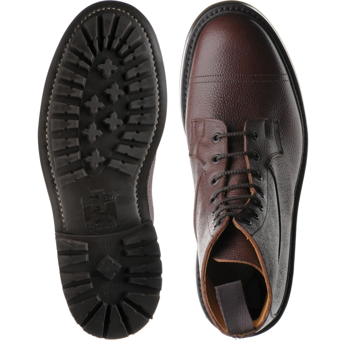Trickers Grassmere mens rubber-soled boots in brown zug – Herring Shoes
