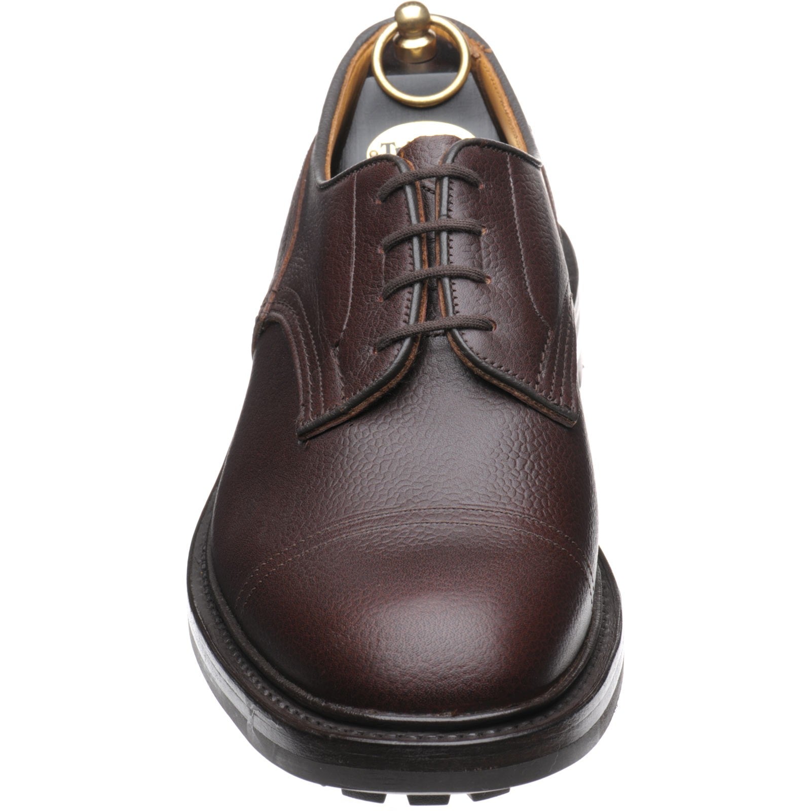 Trickers Matlock mens rubber-soled Derby shoes in brown zug grain ...