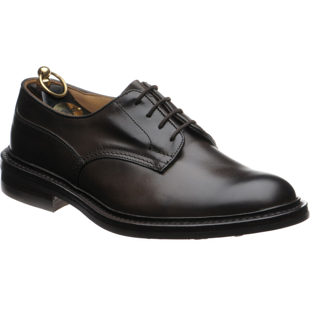 Trickers Woodstock (Rubber) mens rubber-soled Derby shoes in espresso ...