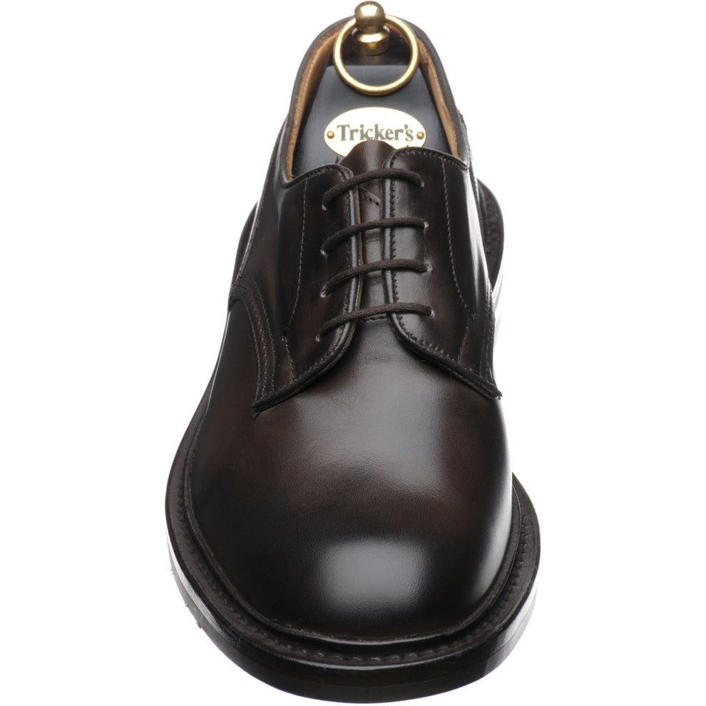 Trickers Woodstock (Rubber) mens rubber-soled Derby shoes in espresso ...