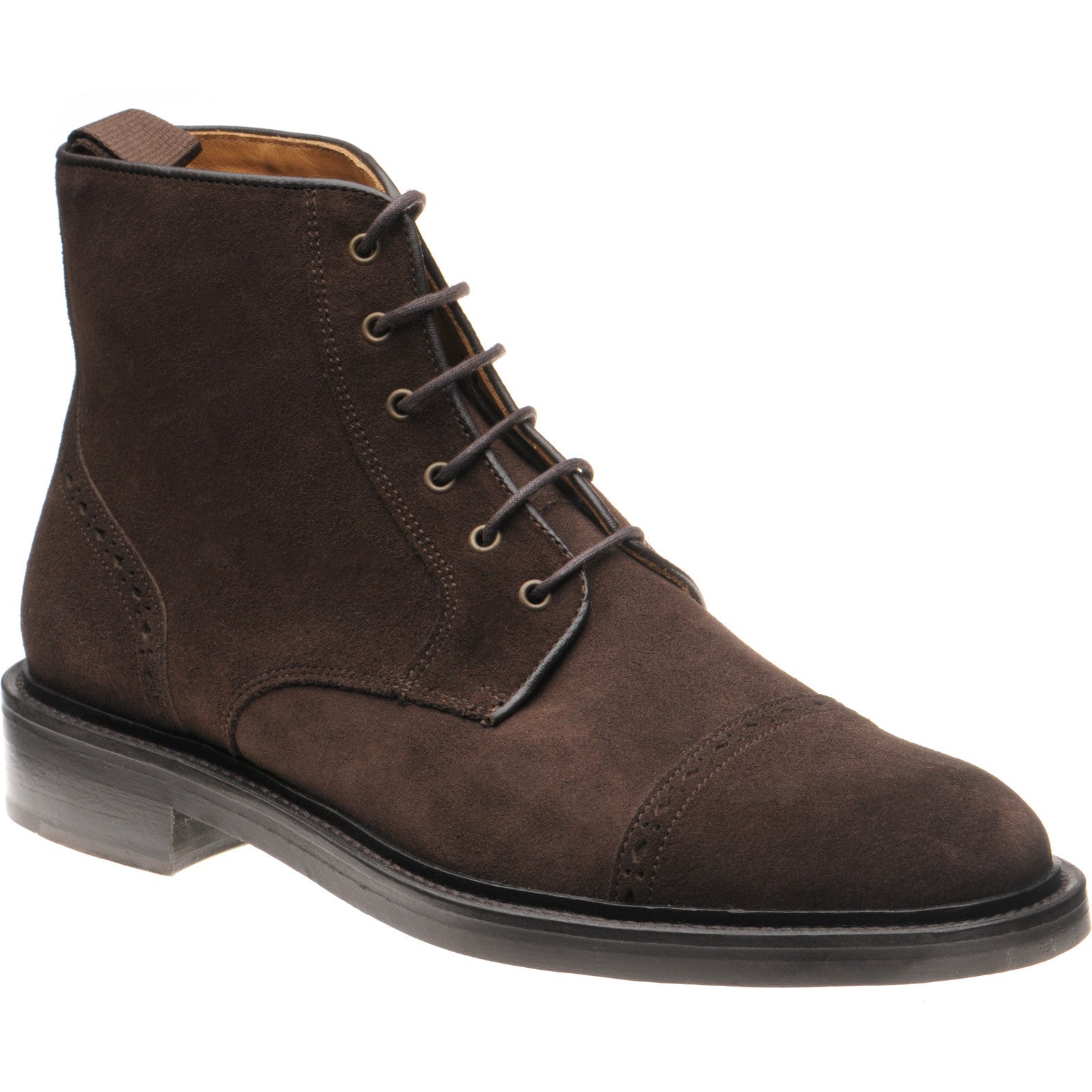 Wildsmith Model 18 mens rubber-soled boots in dark brown suede ...